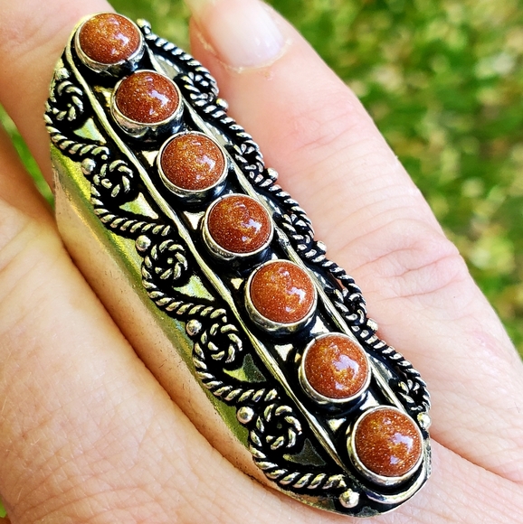 Handmade | Jewelry | New 7 Stone Sun Sitara Sunstone Sandstone ...
